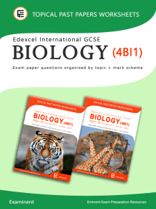 New Edexcel IGCSE Biology Past Papers by Topic (4BI1) PDF